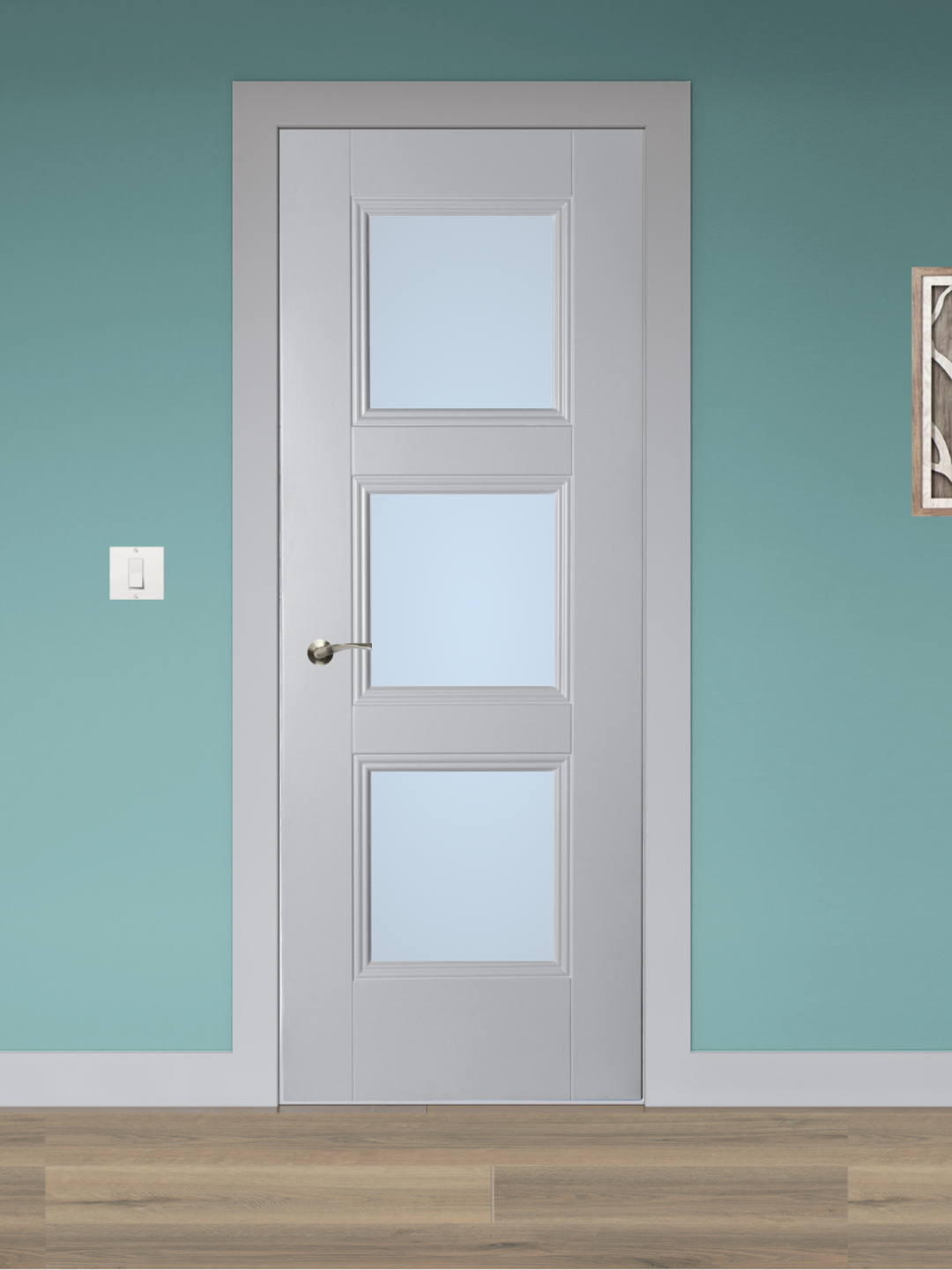 CATTON GLAZED WHITE PRIMED DOOR – Doors-Ireland